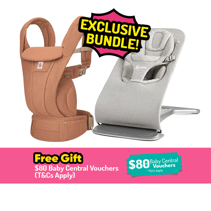 [EXCLUSIVE BUNDLE] Ergobaby Newborn Bundle (Omni Deluxe Mesh Carrier ...
